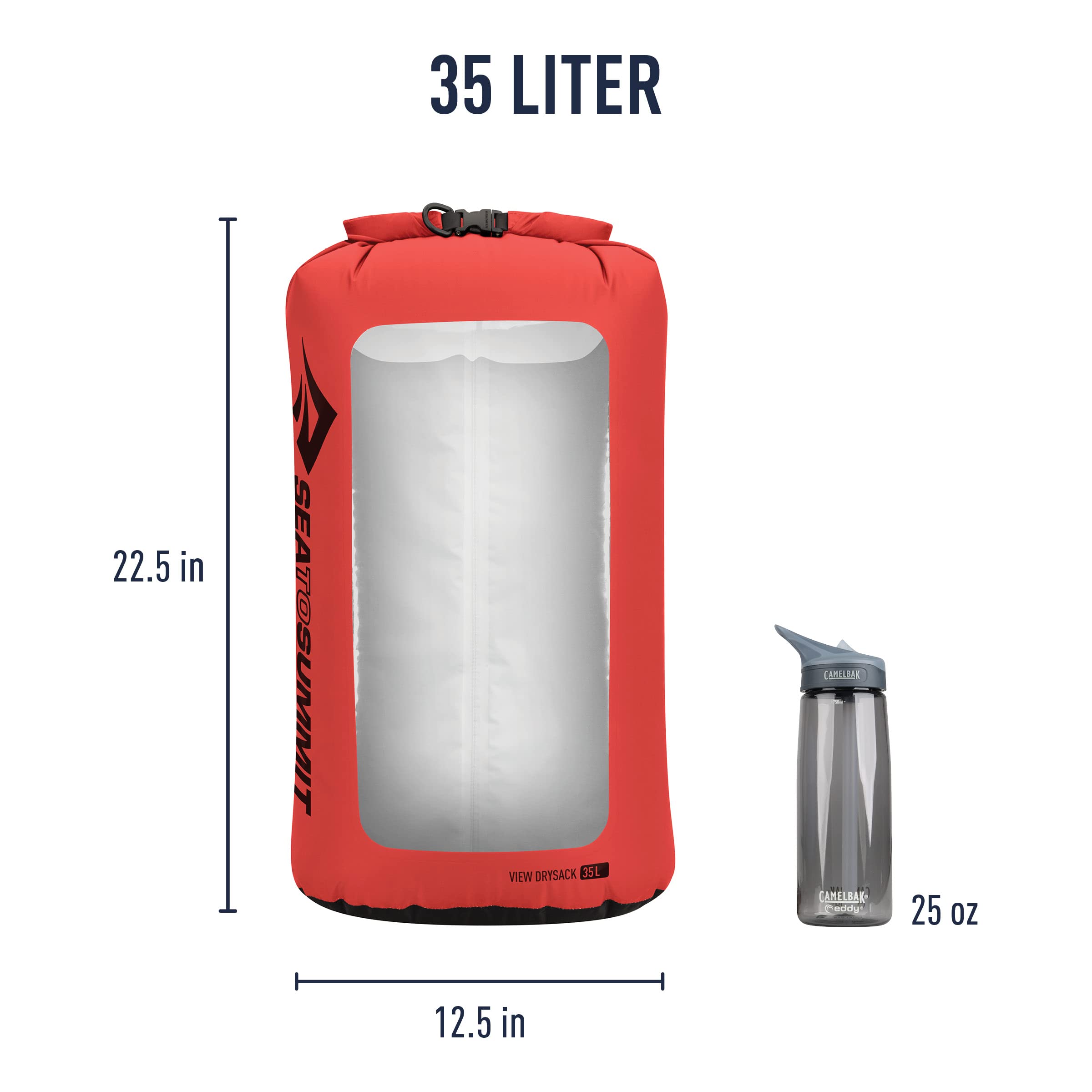 Sea to Summit View Dry Sack, See-Thru Dry Bag, 20 Liter, Yellow