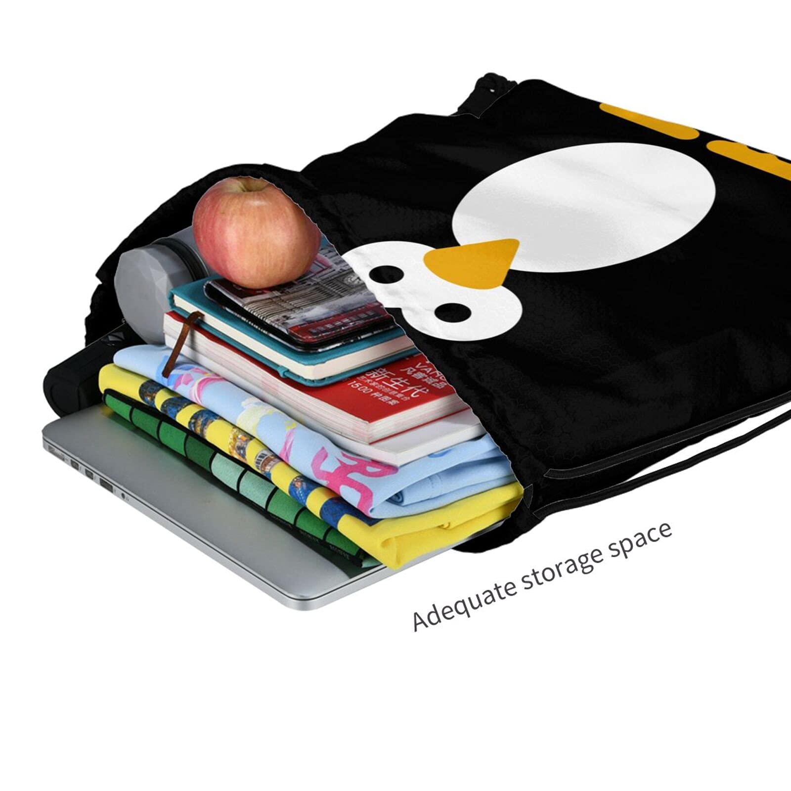 TumzfhQ Drawstring Gym Backpack for Men Women Penguin Pattern Lightweight String Bag Sackpack Workout Bag Use for School Traveling Sport Yoga Shopping Beach