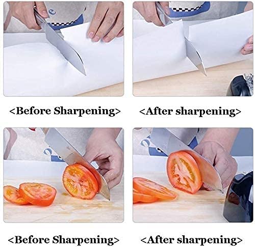 ZOUJIANGTAO Electric Sharpening Knives Uses Diamond Abrasives for Sharp Durable Edges, 3-Stage Electric Fast Knife Sharpener