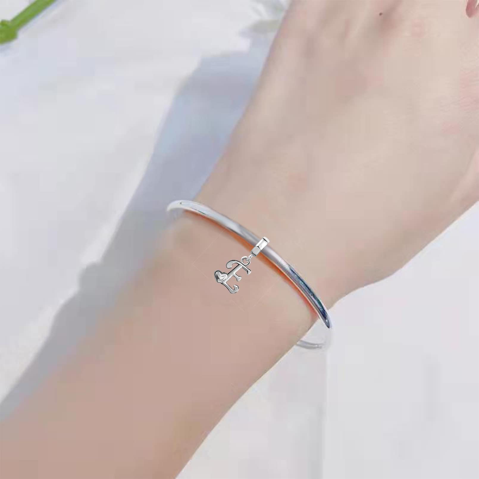 TGLS Letter K Initial Charms With Heart for Mom Sister Grandma Gifts Compatible With Pandora Charms Bracelets