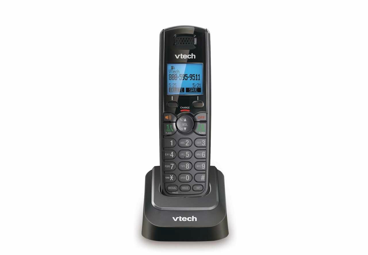 VTech DS6151-11 DECT 6.0 2-Line Expandable Cordless Phone + (7) DS6101-11 Accessory Handset, Black