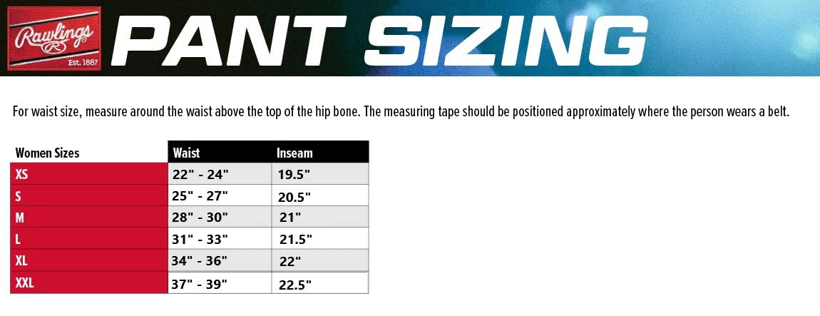 Rawlings Premium Yoga Style Game/Practice Fastpitch Softball Pant, Adult, Solid Color, White, Medium