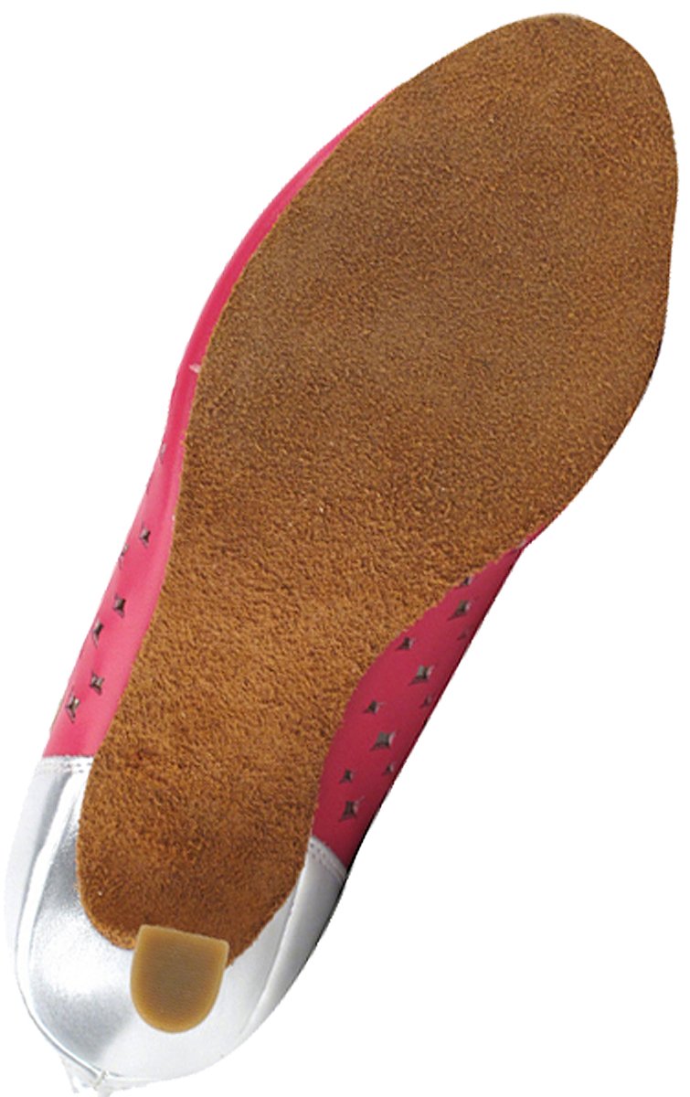 Very Fine Women's Salsa Ballroom Tango Dance Shoes CD3022 Bundle with Shoe Brush, Peach & Silver 8.5 M US 3"