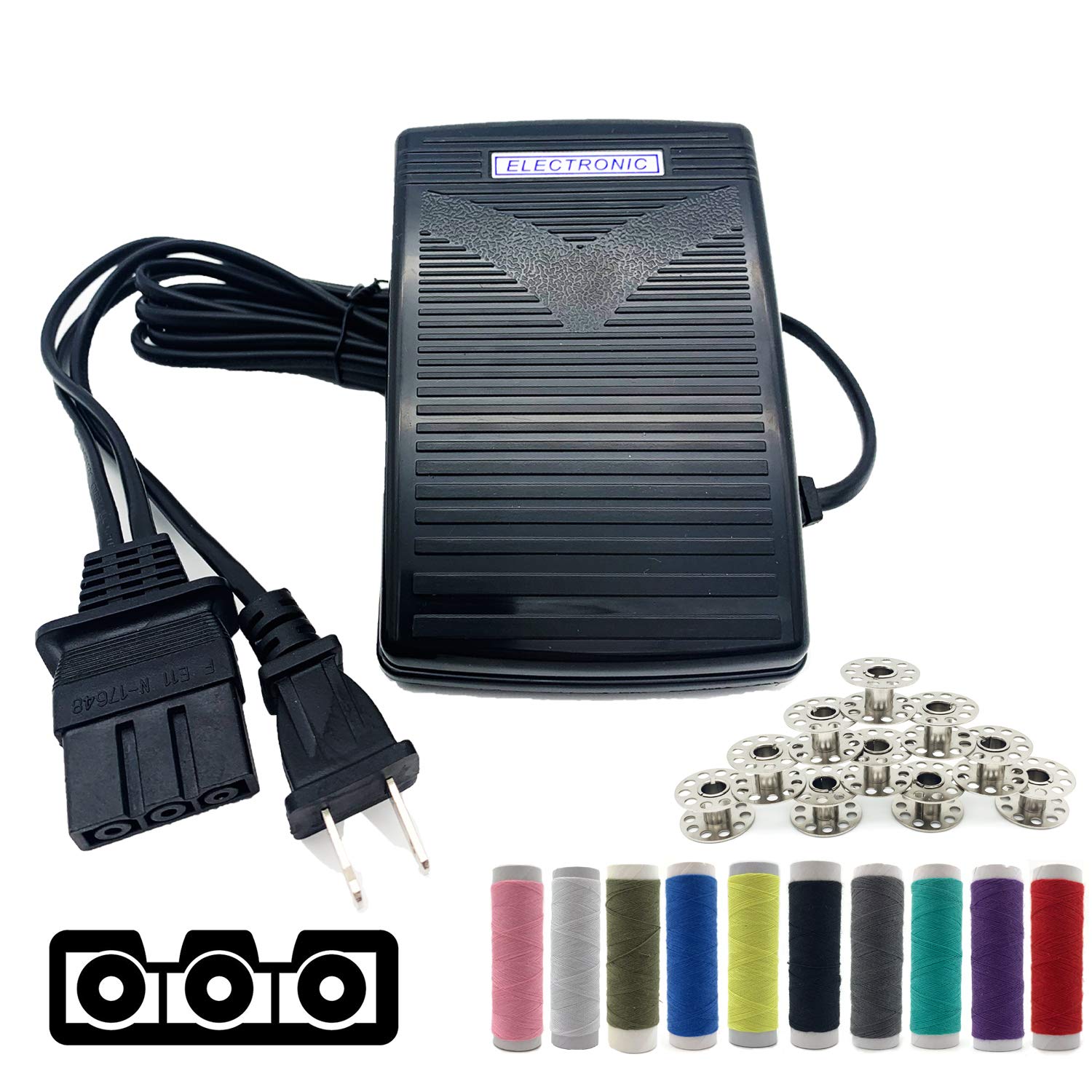 Sewing Machine Pedal and Power Cord for Brother, Compatible with Brother #j00360051 JX2517 LX3817 1034D XL2600i LS2125 XM2701 LX3125 KD1902 VX1120