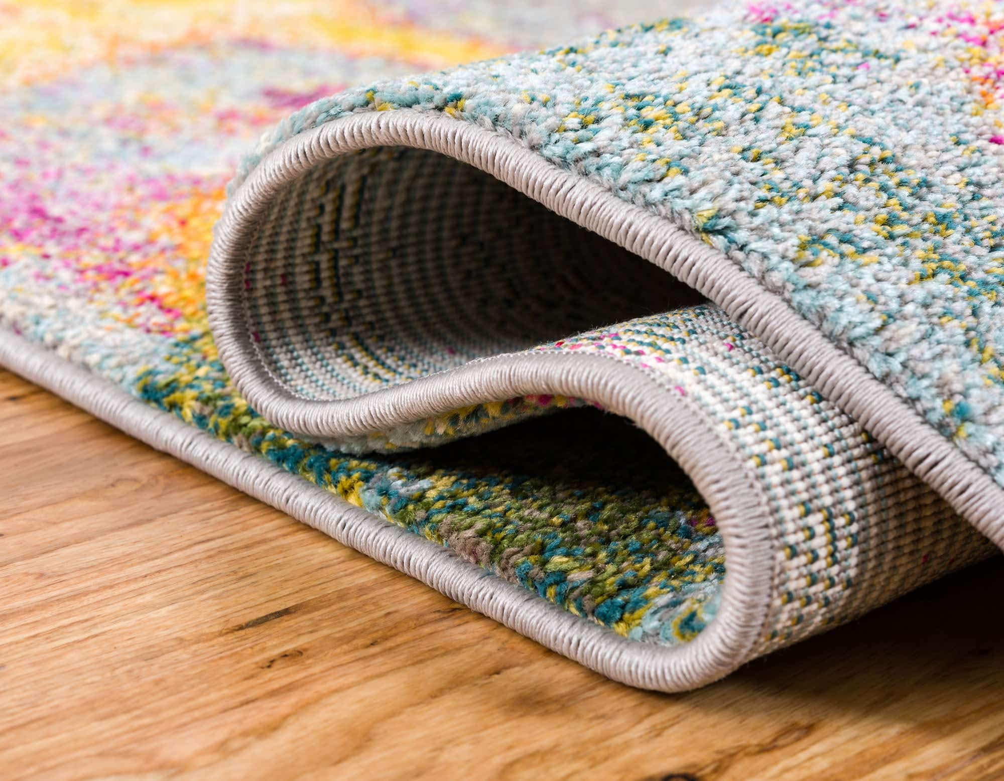 Unique Loom Positano Collection Coastal Modern Bright Colors Starfish Multi Runner Rug (2' x 7')