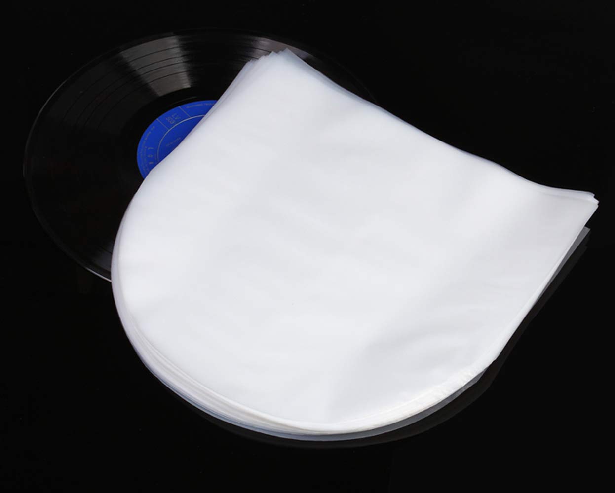 Richohome 50 Pack LP Vinyl Record Inner Sleeves, 12" Vinyl Record Sleeves Provide Your LP Collection with The Proper Protection with 0.12mm Thick Anti-Static Material