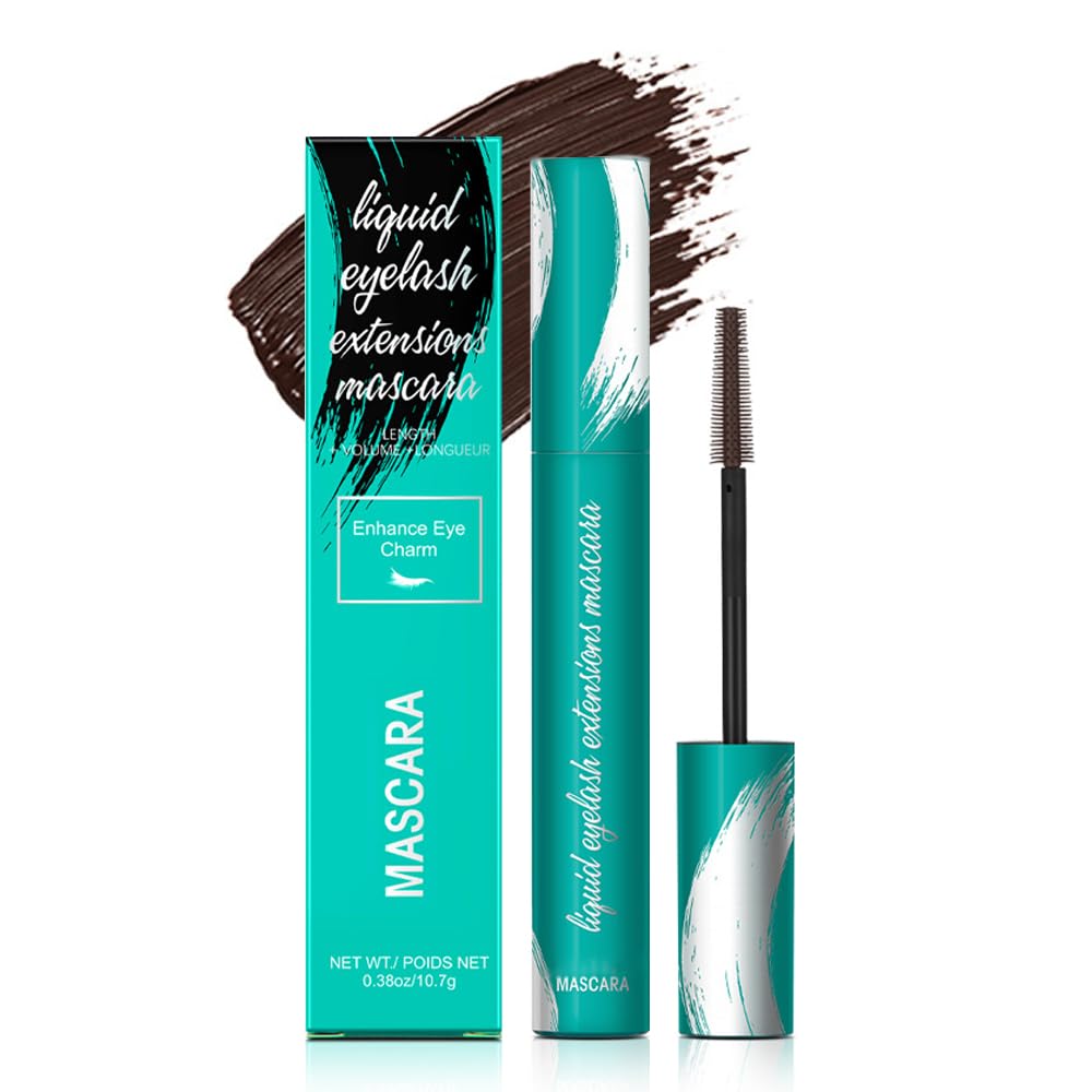 Snktiny Liquid Lash Extensions Mascara, Black Mascara for Natural Lengthening and Thickening Effect Waterproof Smudge-proof Natural No Clumping Smudging Lasting All Day, 0.38 Ounce