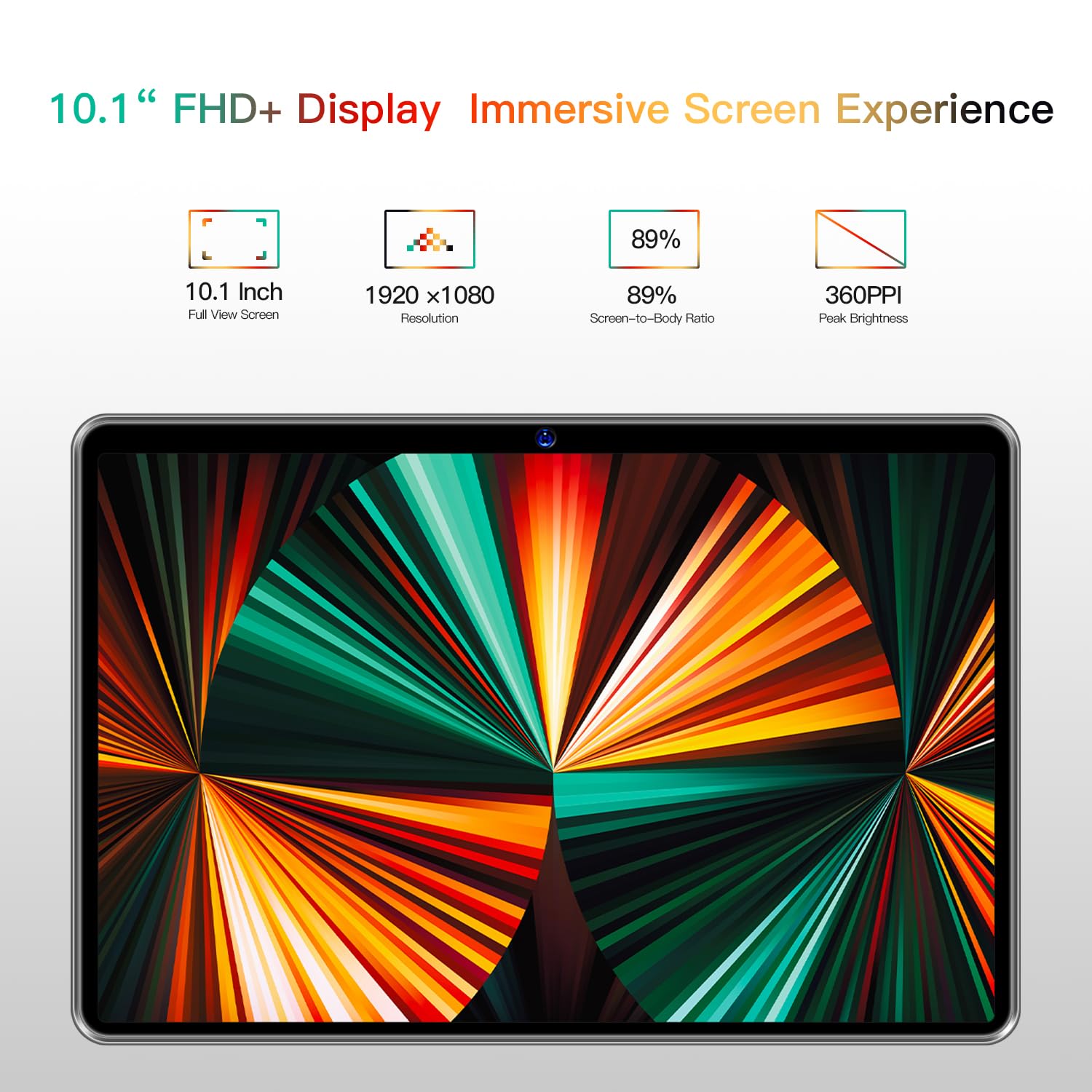 VIQEE Android 13 Tablet 10.1 inch Android Tablet 128GB + 6GB 64GB Expand, 19200x1280 IPS HD Touchscreen, GPS, 6580mAh Battery, Bluetooth, Dual Camera, GMS, WiFi