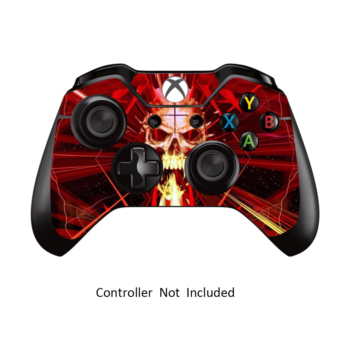 Skins Stickers for Xbox One Games Controller - Custom Orginal Xbox 1 Remote Controller Wired Wireless Protective Vinyl Decals Covers - Leather Texture Protector Accessories - Skull Dark Red