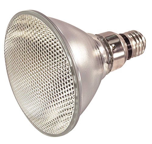 Satco S2236 60 Watt (75 Watt) 1090 Lumens PAR30 Short Neck Halogen Narrow Spot 9 Degrees Clear Light Bulb, Dimmable