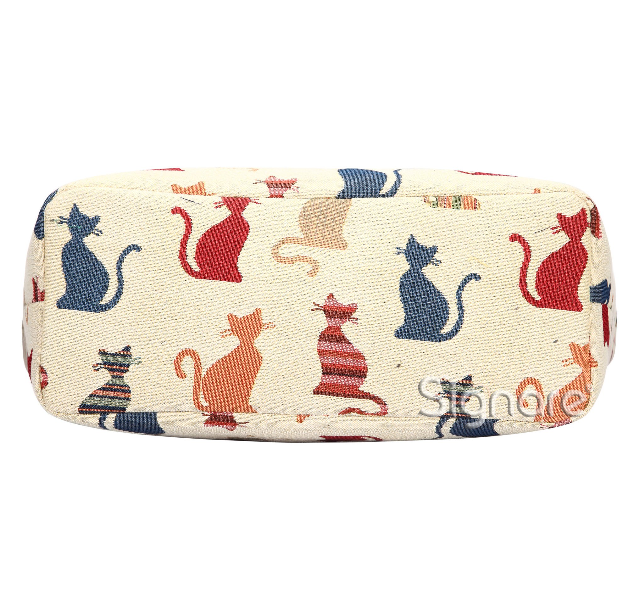 Signare Tapestry Shoulder Bag Tote Bag for Women with Cheeky Cat Design (SHOU-CHEKY)
