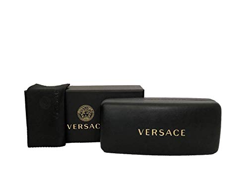 Versace VE1184 1261 53M Matte Black Rectangular Eyeglasses For Men + BUNDLE with Designer iWear Eyewear Kit
