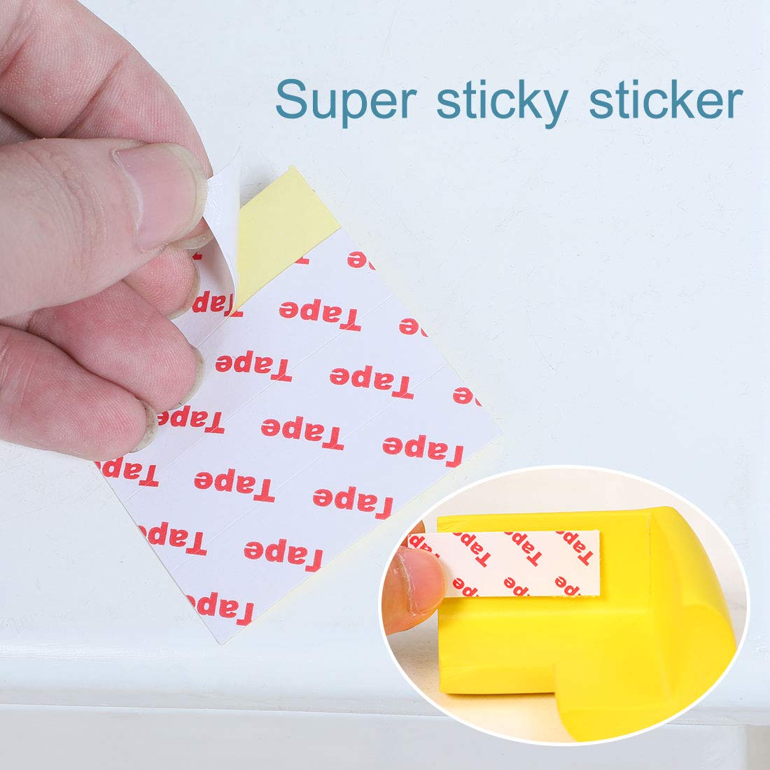uxcell 4 Pack Foam Furniture Tables Desk Edge Cover Pad Protector Corner Cushions Bumper Guard Yellow