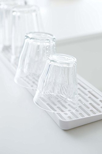 YAMAZAKI Sink Home Glass Plastic | Drainer Tray, One Size, White