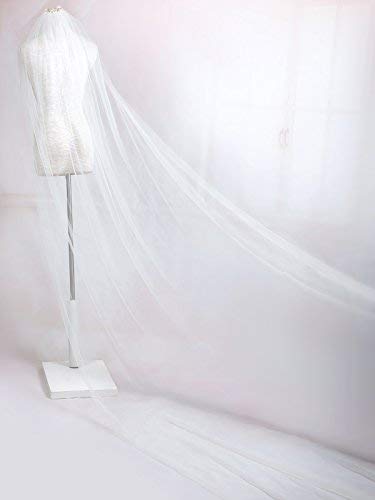 Yean Wedding Veil Bridal Cathedral Veil Chapel Veil with Comb (118 inches, One Tiers Veil) (Ivory, 118'' Width) (Ivory, 118'' Width)