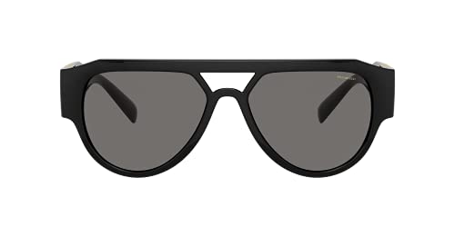 Versace Man Sunglasses Black Frame, Dark Grey - Polarized Lenses, 57MM