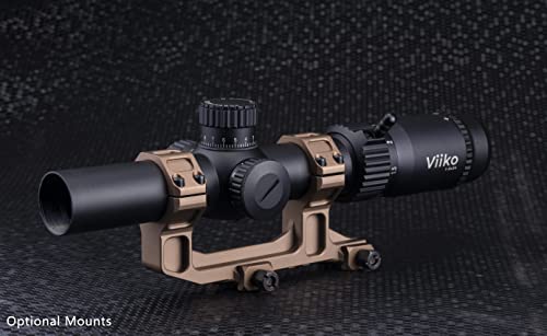 Viiko 1-5x24 Rifle Scope Long Eye Relief Scope LPVO 7.6’ Eye Relief Huge Eye Box Fits Mosin 1891/30 M39 M44(Mount Not Included)