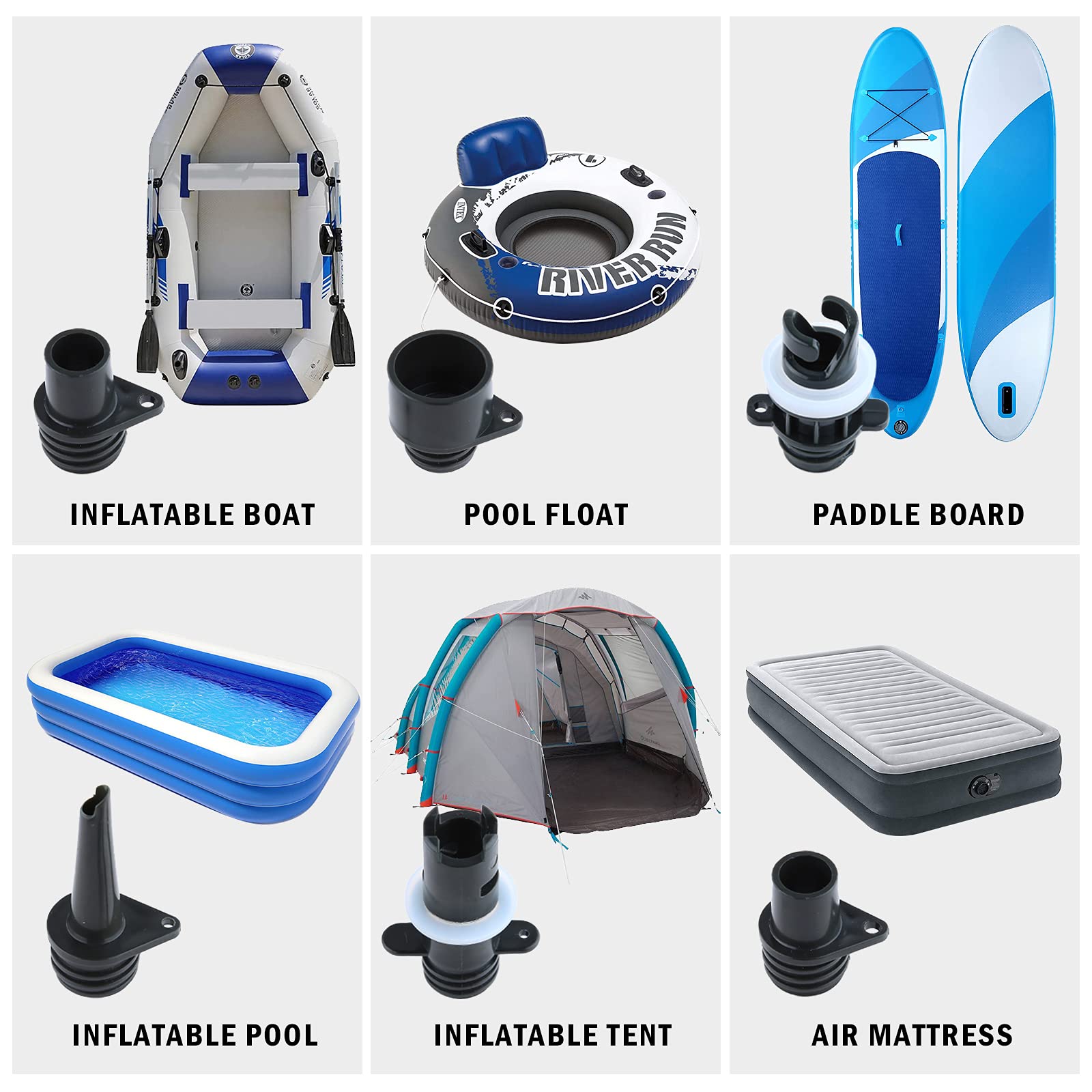 Valwix 20PSI High Pressure SUP Air Pump The Whale - Dual Stage Inflation/Deflation Electric Pump, Auto Cooling for Inflatable Stand Up Paddle Boards