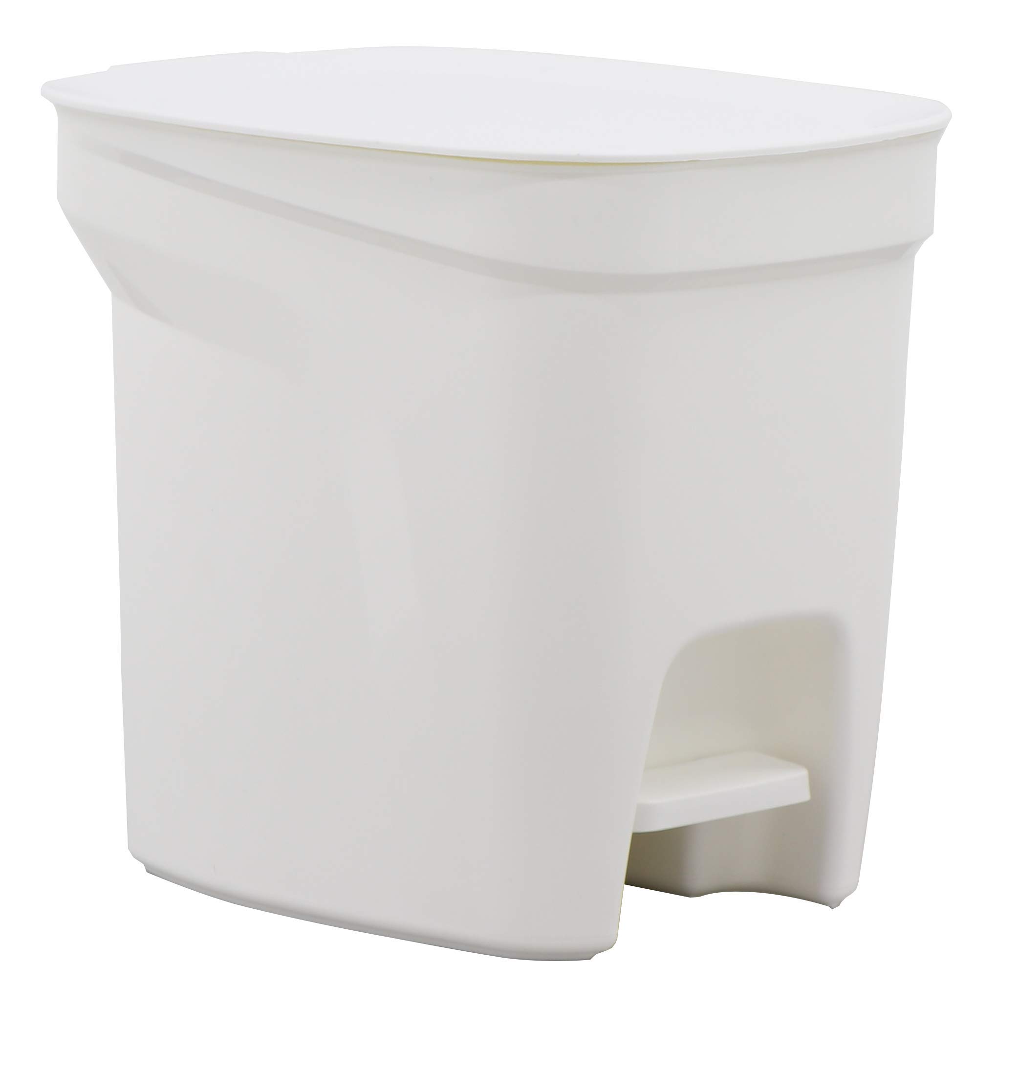 Tramontina 7L Plastic Pedal Bin, 7-Litre, White
