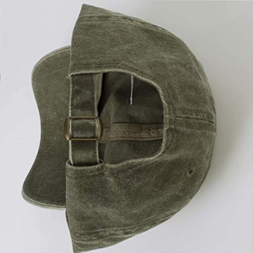 Vimfashi Soft Cotton Breathable Baseball Cap Classic Vintage Washed Retro Dad Hat for Men Women Army Green
