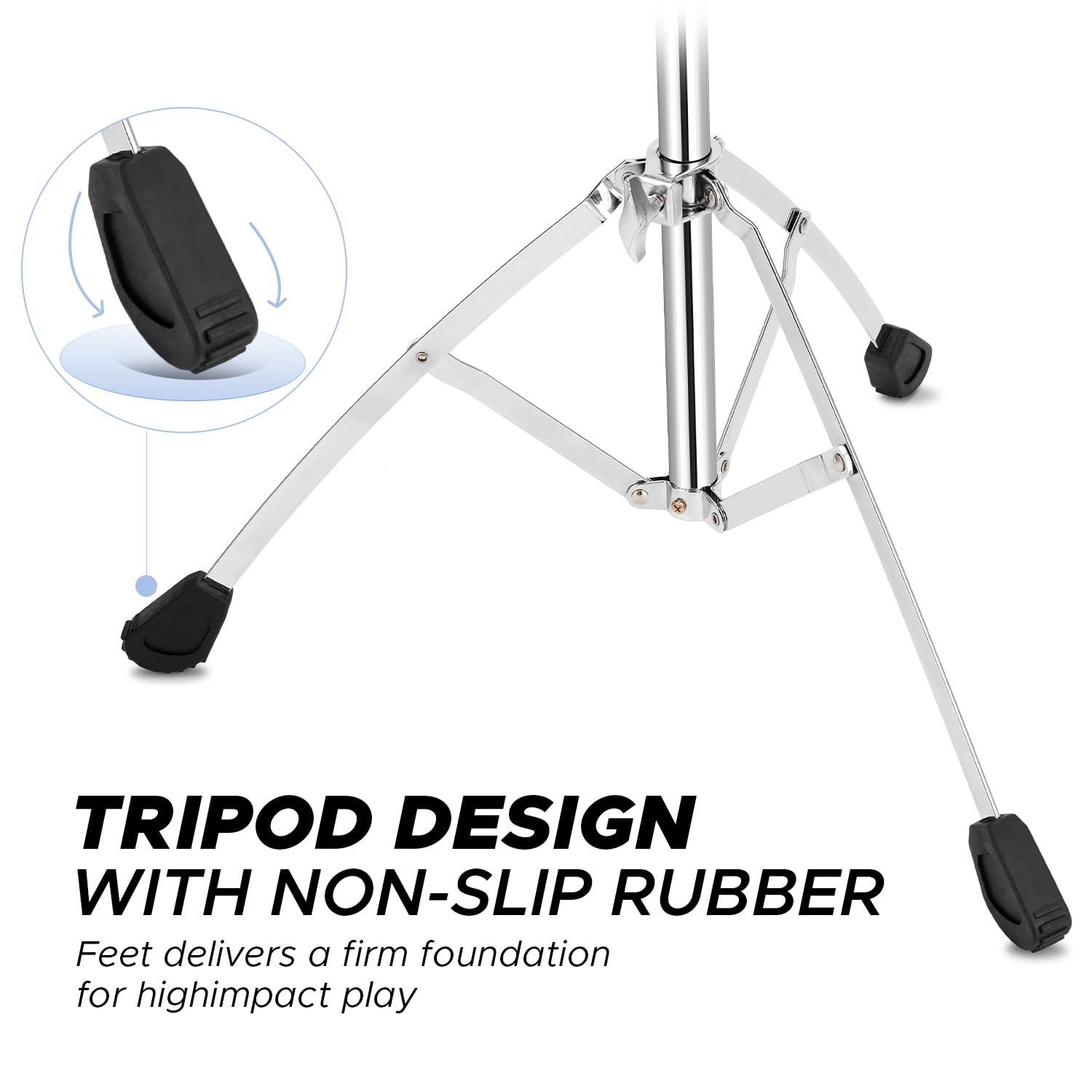 Starfavor Boom Cymbal Stand Single Braced with Non-Slip Rubber Feet and Memory Lock Limiter, Adjustable Height 22"-49" (ST 700)