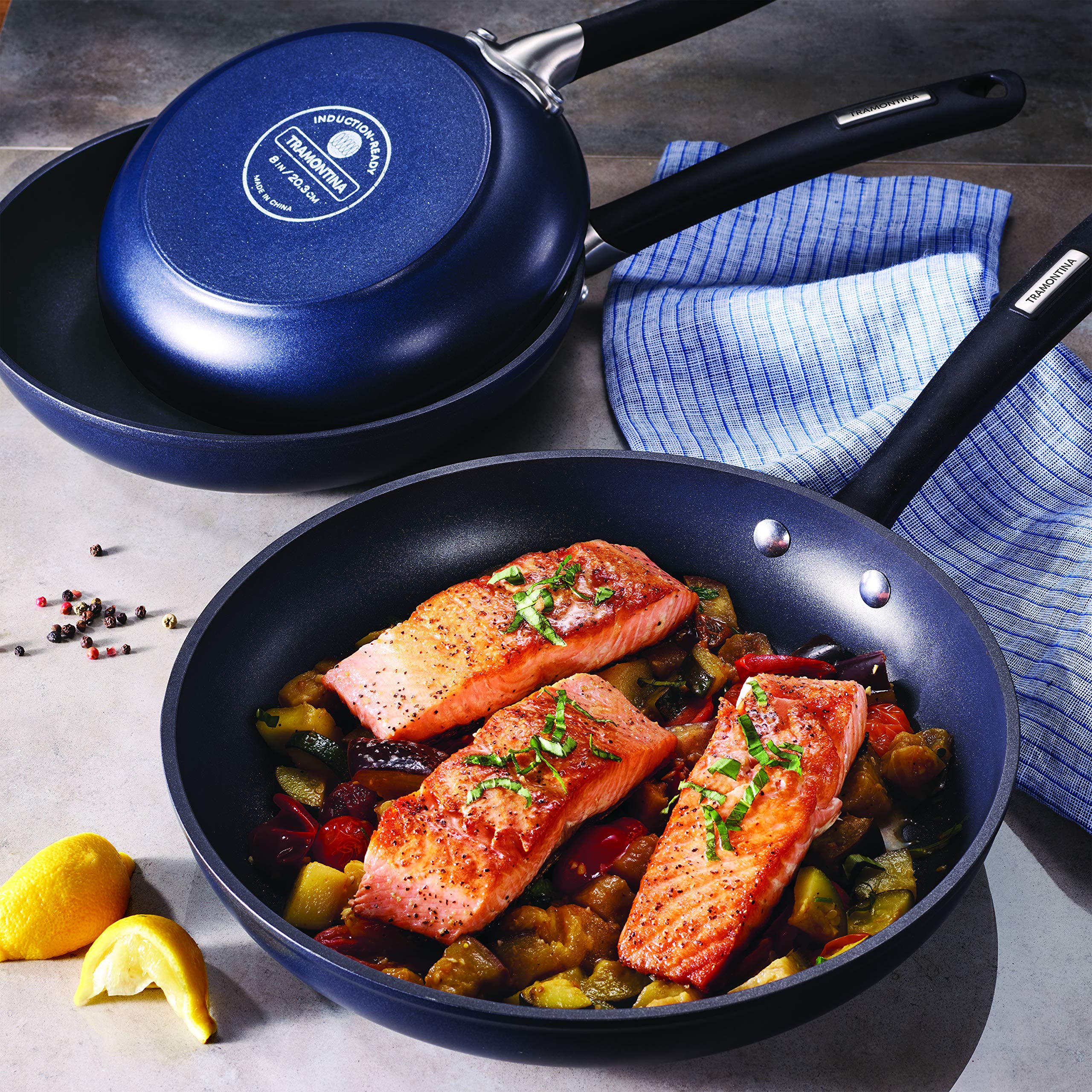 Tramontina Cold Forged Nonstick Fry Pan Aluminum Metallic Black (11-inch), 80141/010DS