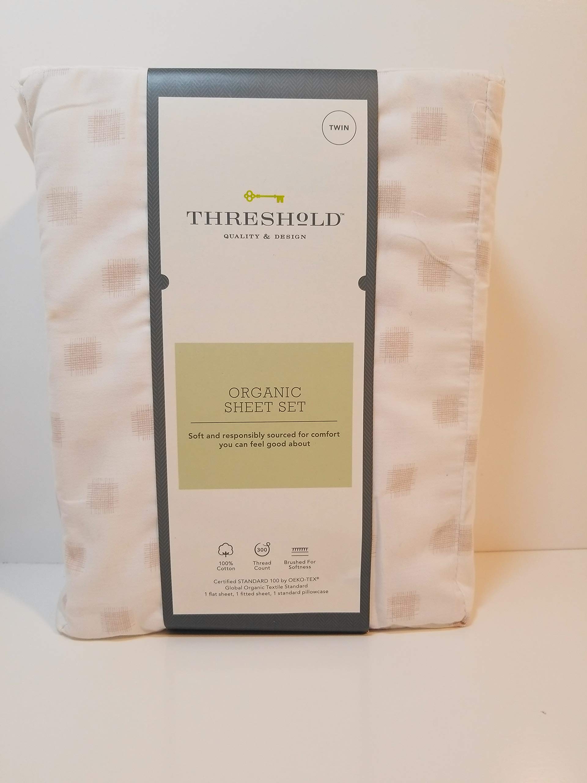 Threshold Organic Sheet Set Twin 100% Cotton, 300 Thread Count