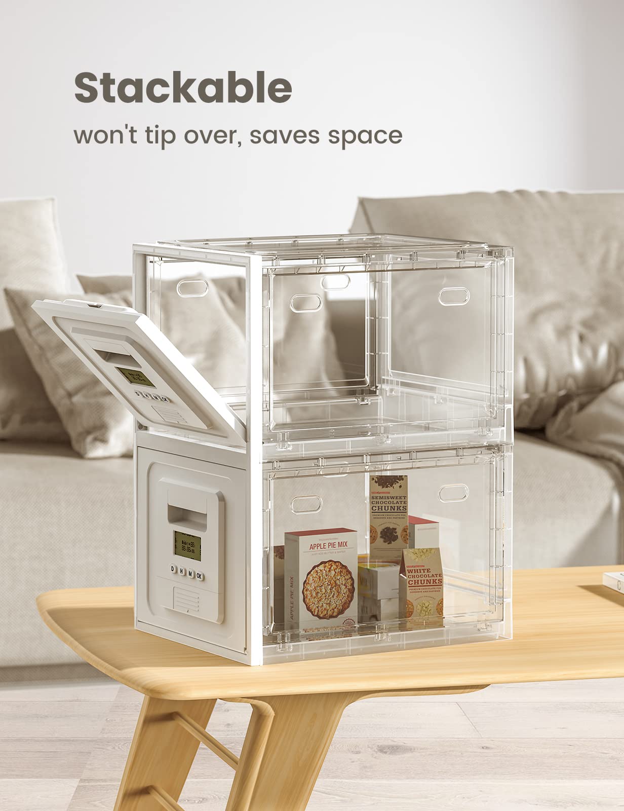 Time Lock Box for Medication, Phone Jail Lock Box with Timer, Timed Locking Container for Snacks Kitchen Food Safe