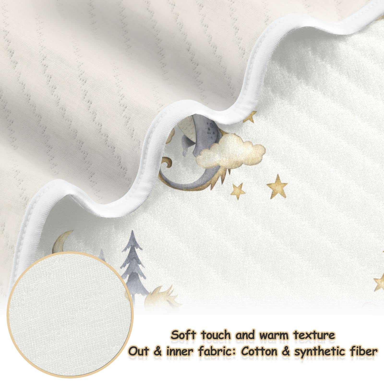 Swaddle Blanket Dragon Baby Cotton Blanket for Infants, Receiving Blanket, Lightweight Soft Swaddling Blanket for Crib, Stroller, Nursery Blankets, Fairytale, 30x40 in