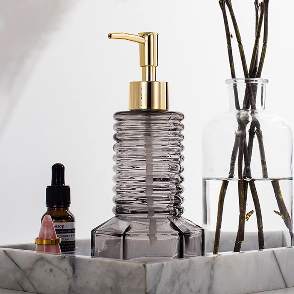Soap Dispenser 300ml Soap Dispenser Bathroom Glass Liquid Storage Bottle Shampoo Bottles, for Kitchen Bathroom Bedroom Bathroom Soap Dispenser