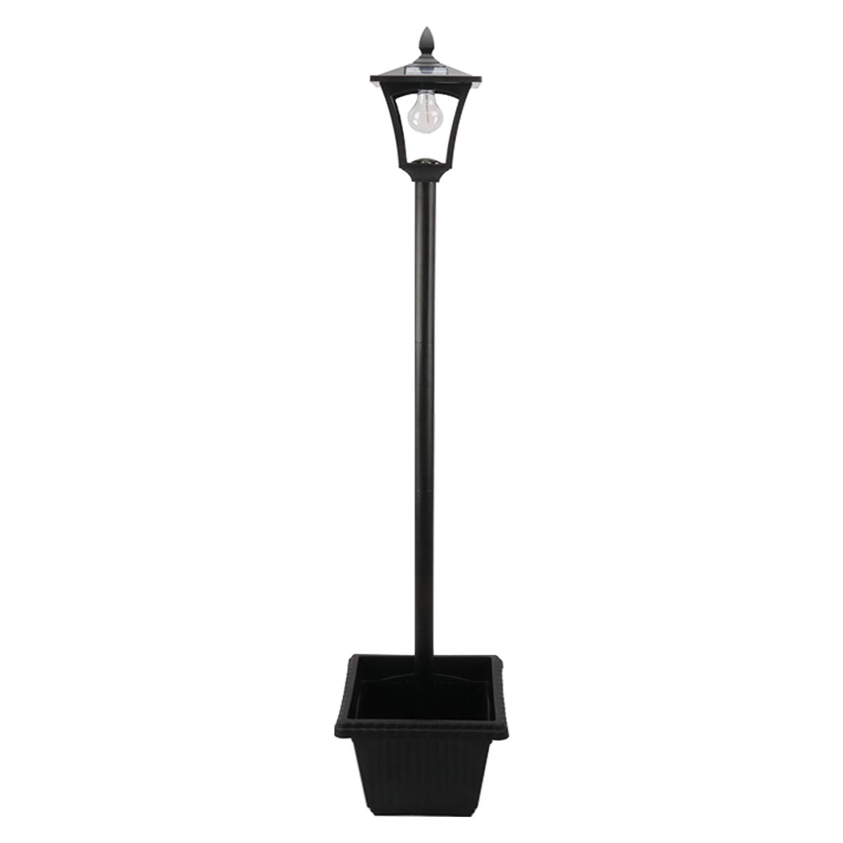 Timechee 71.5 Inch Solar Lamp Post Light with Planter, Upgrade Outdoor Waterproof Solar Post Lights, Solar Powered Garden Street Lights for Lawn, Pathway, Backyard, Patio, Driveway (71.5 Inch)