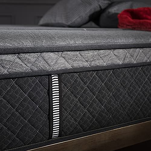 Zinus 12 Inch Euro Top Pocket Spring Hybrid Mattress/Pocket Innersprings for Motion Isolation/Bed-in-a-Box, Queen