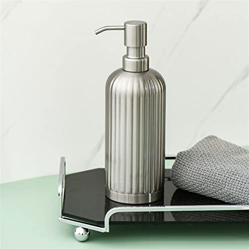 Soap Dispenser Classic Vertical Stainless Steel Pump Bottle Furniture Press Type Lotion Bottle Bathroom Multi-Function Split Bottle Soap Pump Bottles