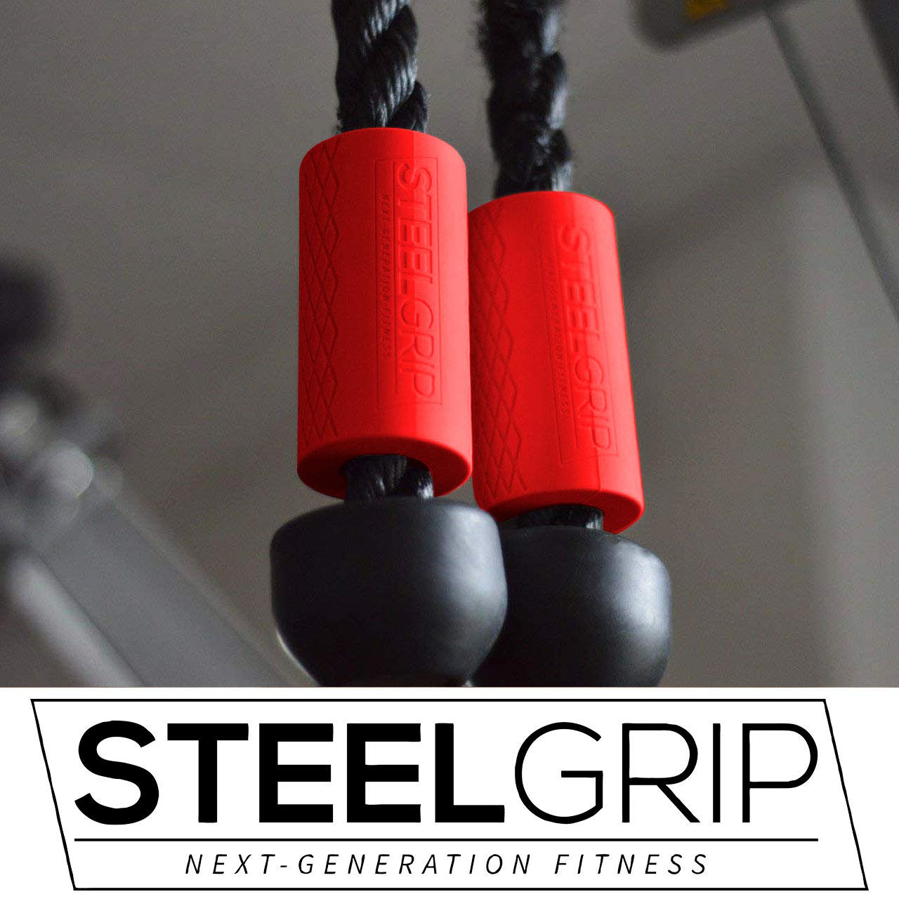 Steelgrip Thick Bar Grips for Dumbbell and Barbell, Thick Silicone Arm Blasters Strength Training - Perfect for Bodybuilding, Weightlifting