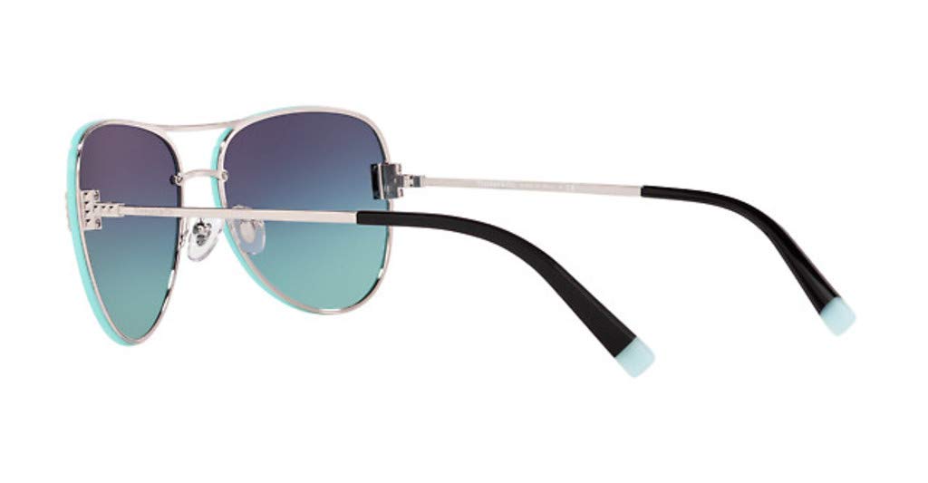 Tiffany & Co. TF 3066-60019S Sunglasses SILVER w/AZURE GRADIENT BLUE Lens 62mm