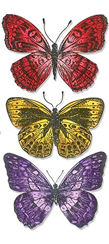 Sizzix Die Set , Flutter by Tim Holtz, 20 Pack, Multi Color, One Size Framelits, Multicolor