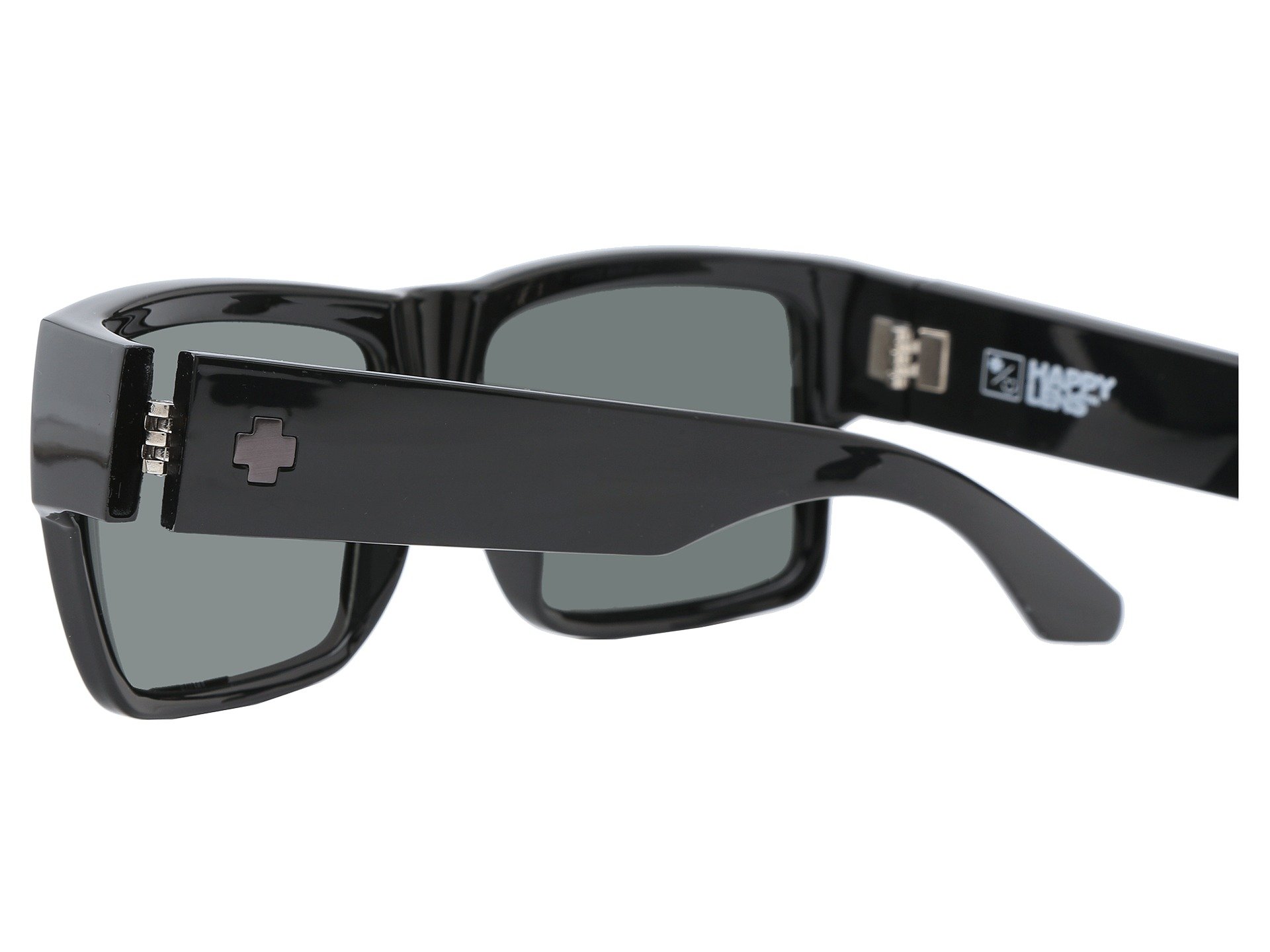 Spy Optic Cyrus Sunglasses Gloss Black with Happy Grey Green Lens Sticker