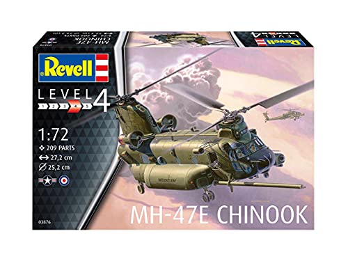 Revell RV03876 1:72-MH-47 Chinook Plastic Model kit, Multicolour, 1/72
