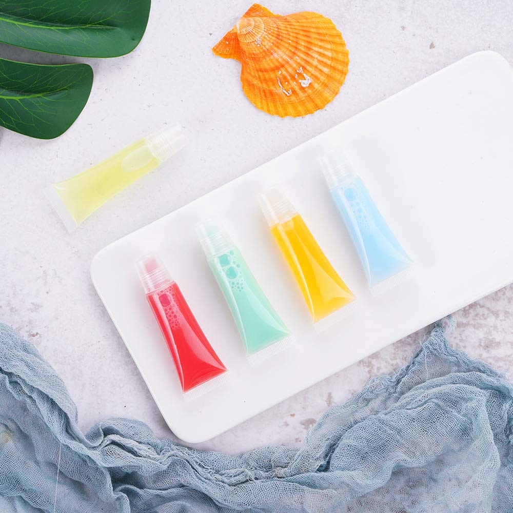 TDHDIKE 50pcs 10 ml Lip Gloss Tubes, and 100pcs 3ml Disposable Graduated Plastic Transfer Pipettes, Basic Essential Bottles for DIY Lip Gloss Balm/Cosmetic