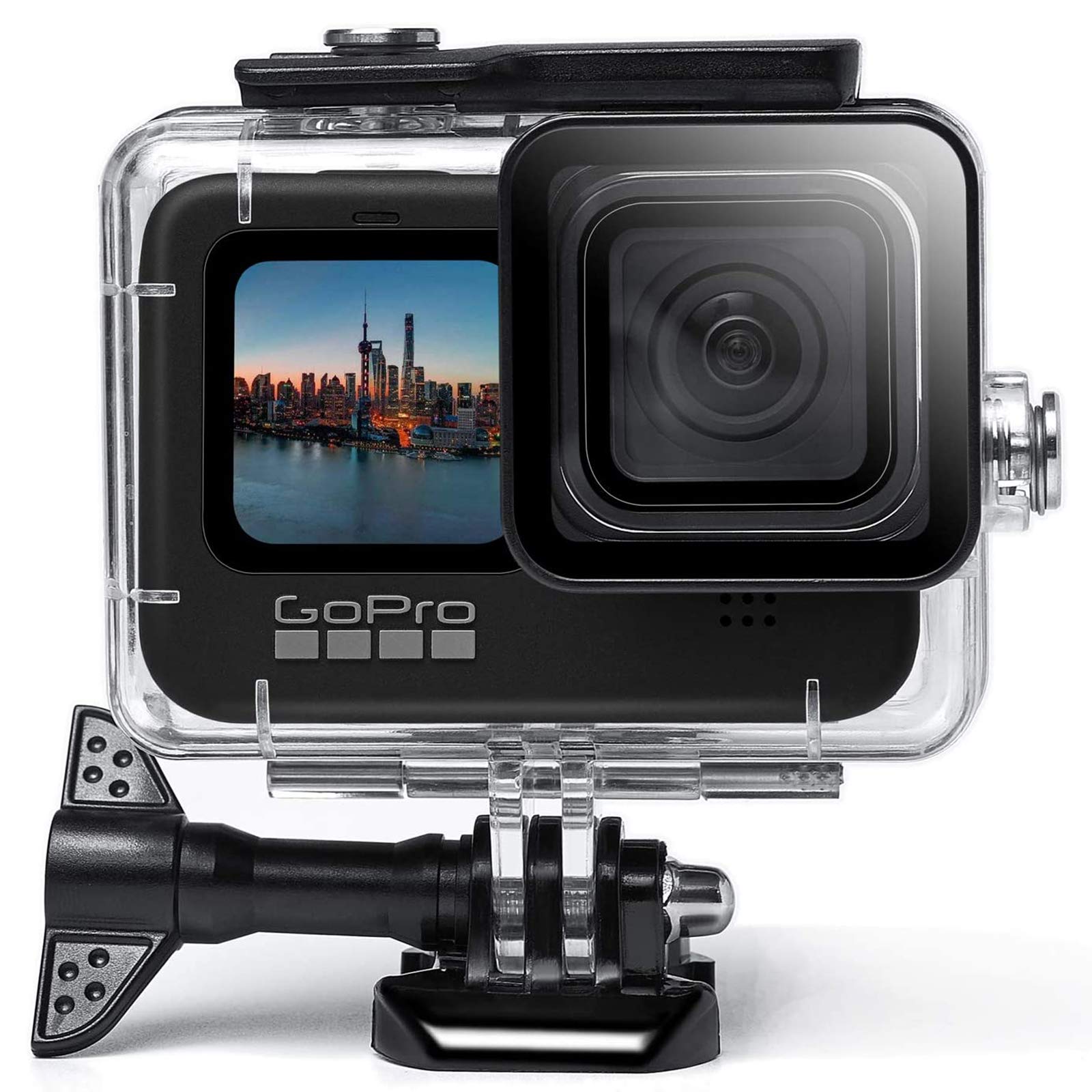 Trehapuva Waterproof Housing Case for GoPro Hero 10 Black/Hero 9 Black with Tempered Glass Screen Protector, 45M/148FT Underwater Protective Dive Case Shell for Go Pro Hero9 10 Camera Accessories
