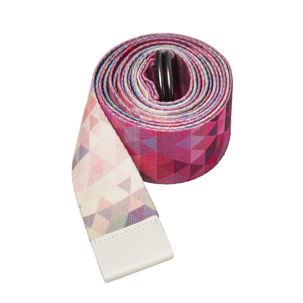 YOGA DESIGN LAB | The Yoga Strap | Luxurious, Extra Long, Super Soft, Eco Printed | Studio Quality, Adjustable | Safely Stretch Further and Hold Longer | 8 ft Long (Tribeca Sand, 8ft)