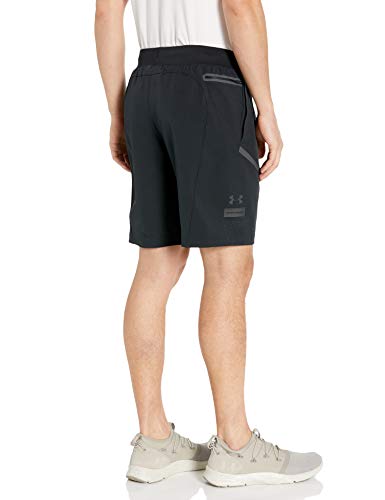 Under Armour Stretch Woven Utility Workout Gym Short, Black (001)/Pitch Gray, Small