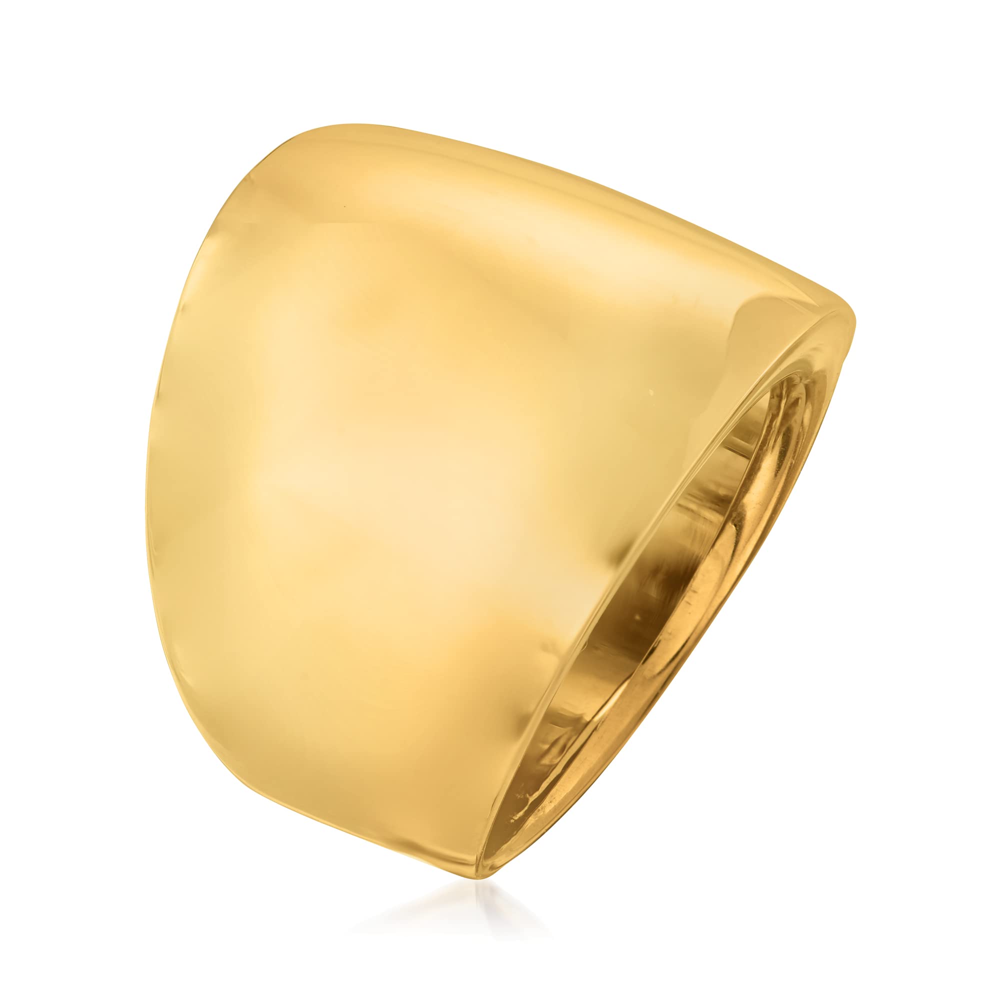 Ross-Simons Italian 14kt Yellow Gold Wide Ring. Size 8