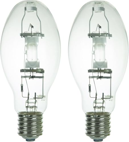 Sunlite MH400/U/MOG M59 Metal Halide Lamp, 400 Watts, Mogul Base (E39), ED37, 12,000 Hour Life Span, 36000 Lumen, Clear Finish, 4000K, 2 Pack