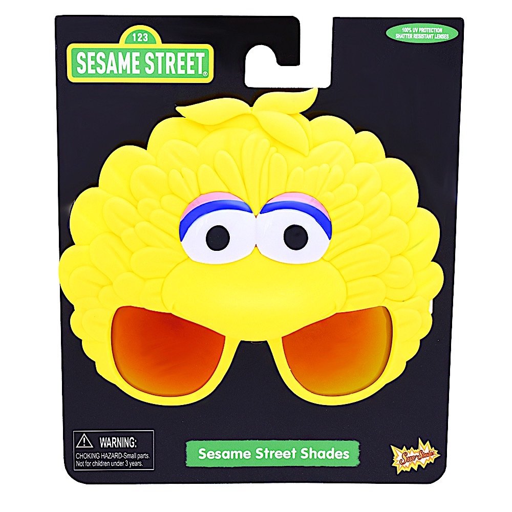 Sun-Staches Sesame Street Official Big Bird Sunglasses, Costume Accessory, UV 400, One Size Fits Most, 8"