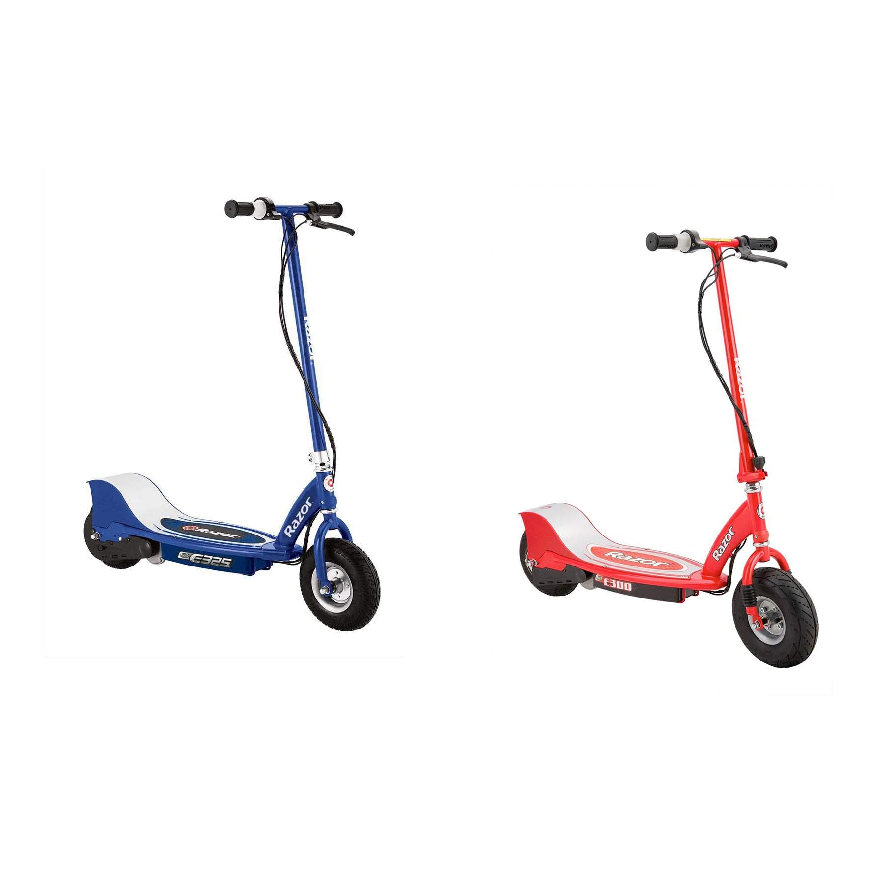 Razor E325 Ride-On Portable Electric Scooter, Navy Bundled with Razor E325 Ride-On Portable Electric Scooter, Red