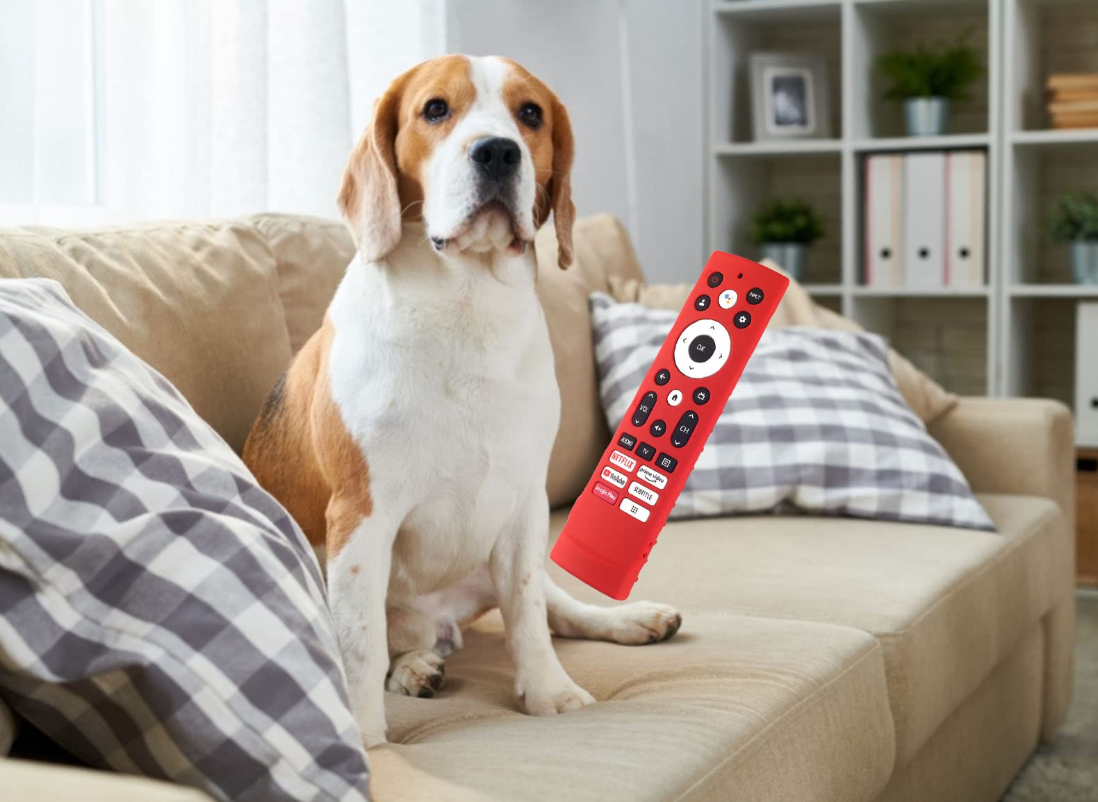 Silicone Case for Hisense Voice Remote ERF3A90 Fit for Hisense U7G U9G U8 Series 4K ULED Remote Silicone Cover(Red)