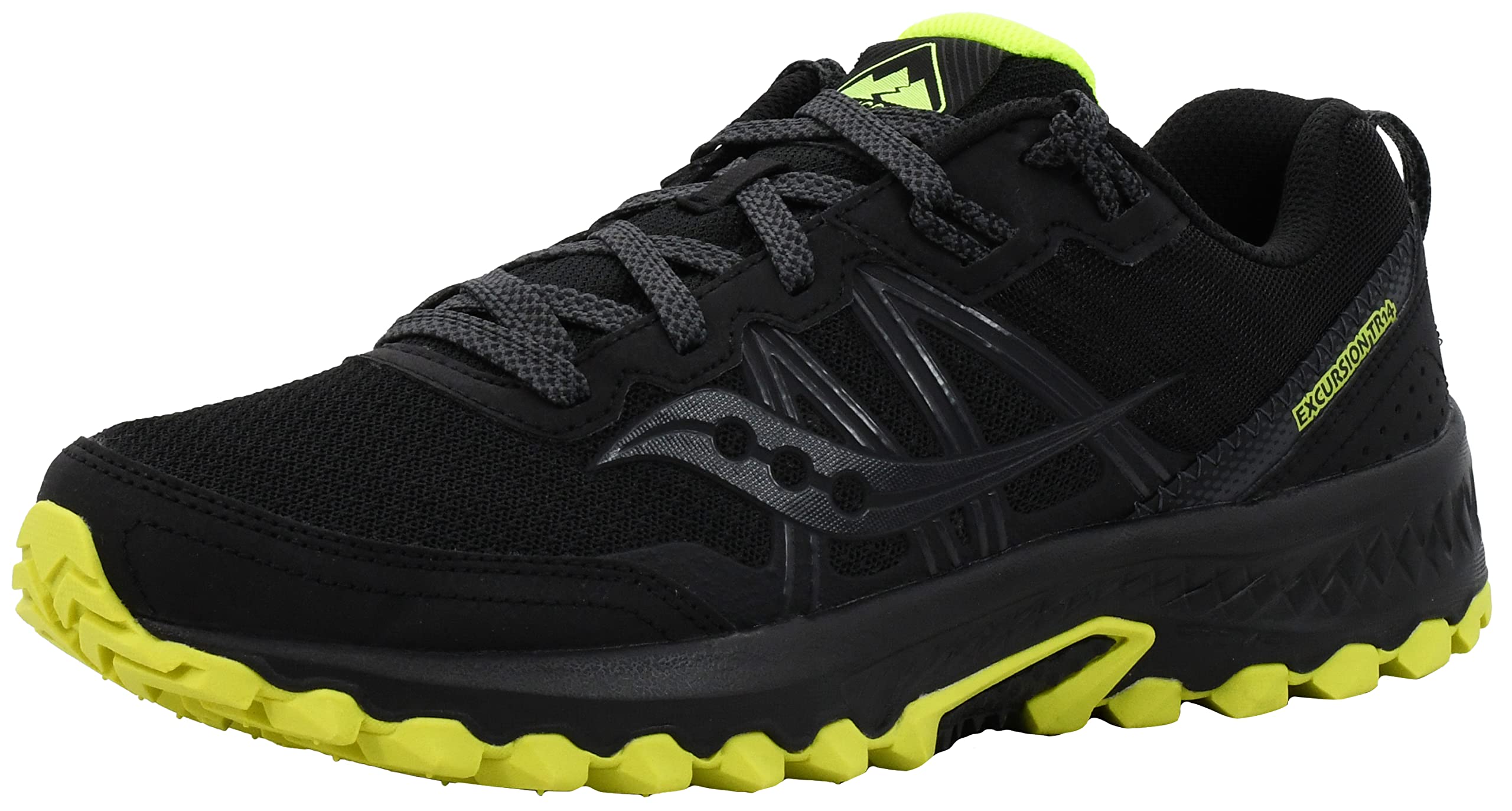 Saucony Men's Excursion Tr14 Black/Slime Trail Running Shoe 10.5 M US