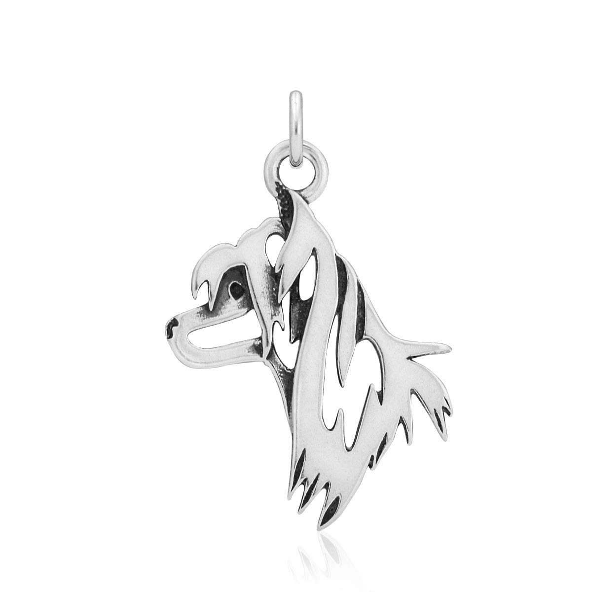 Sterling Silver Chinese Crested Pendant Only