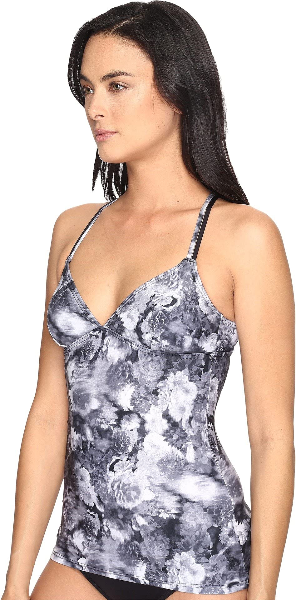 TYR Women's Verona Brooke Tank Top, X-Large, Black/Grey